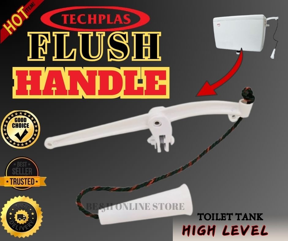 TOILET CISTERN FLUSH HANDLE HIGH LEVEL ARM PLASTIC / TANDAS TALI HOLDER ...