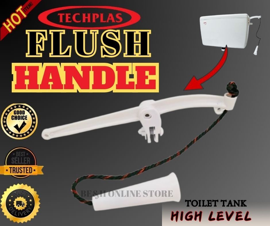 TOILET CISTERN FLUSH HANDLE HIGH LEVEL ARM PLASTIC / TANDAS TALI HOLDER ...