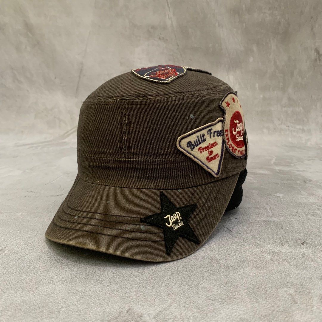 topi jeep comando multi patch, Fesyen Pria, Aksesoris, Topi di Carousell