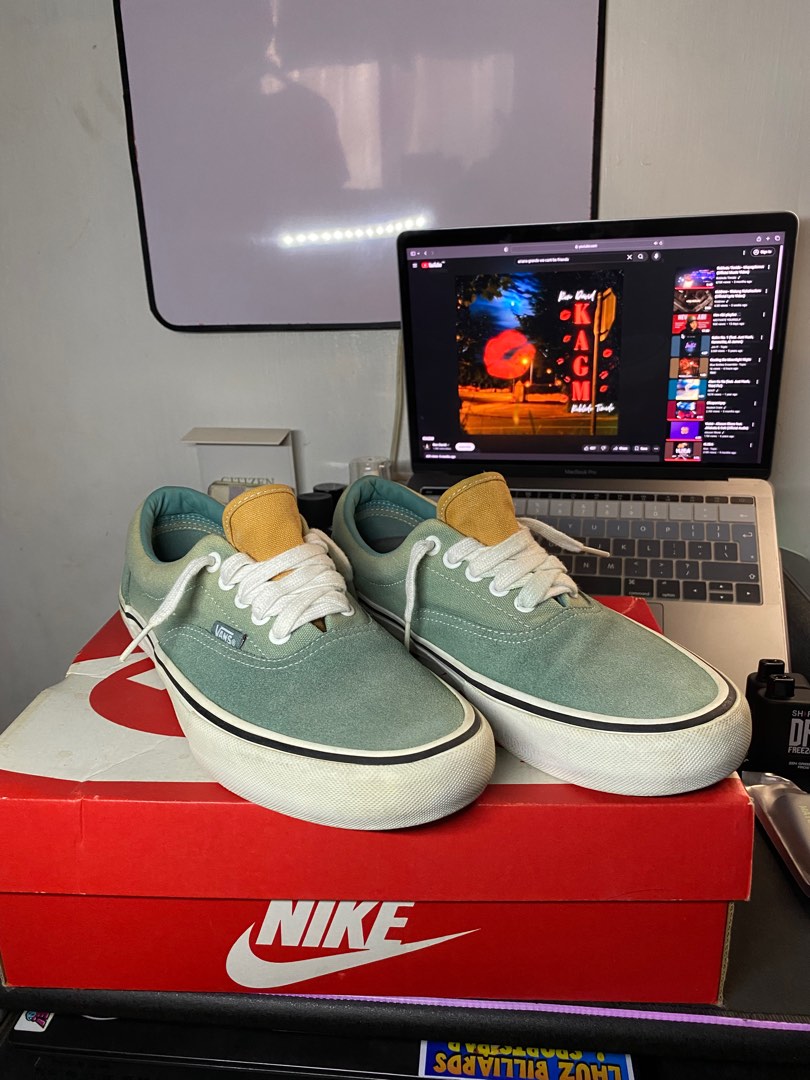 Vans ultra cush suede seafoam aqua marine tan pro, Men's Fashion ...