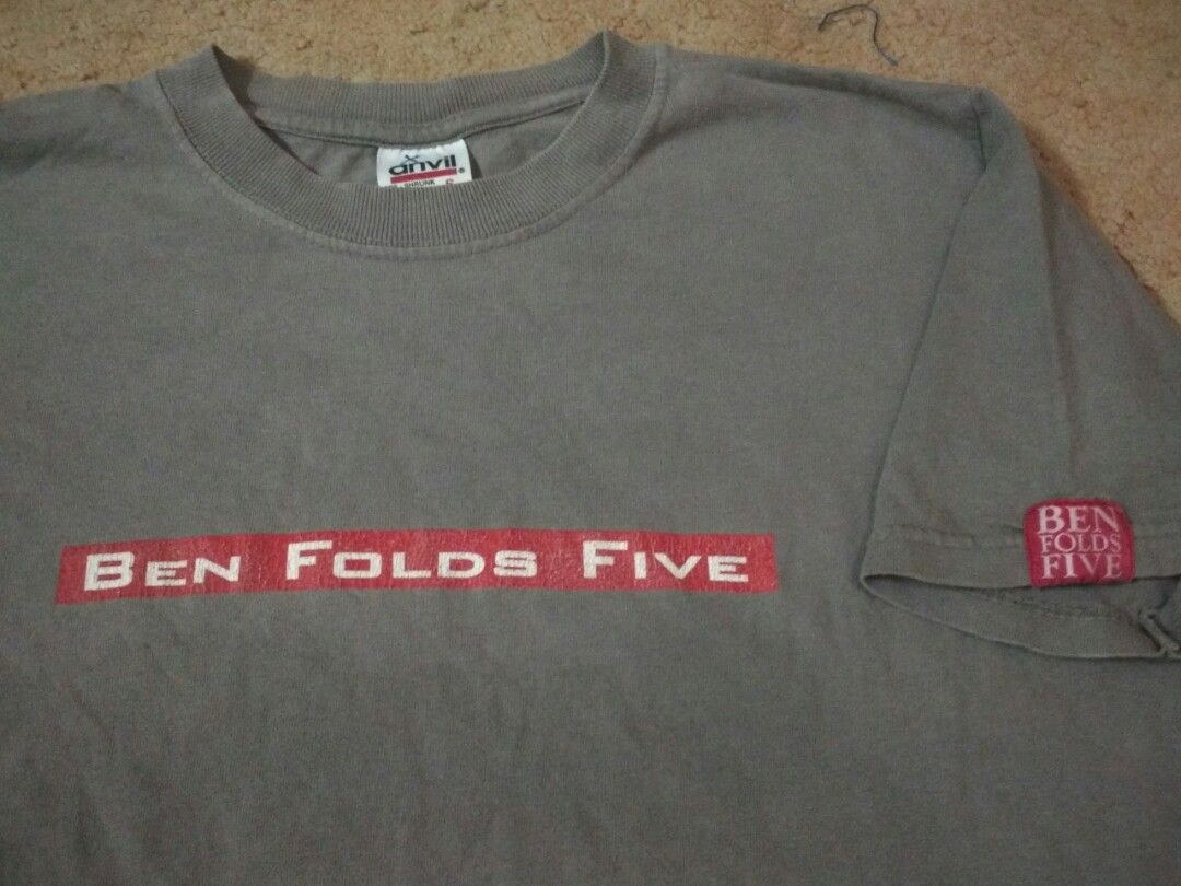 VINTAGE BEN FOLDS FIVE BAND TSHIRT, Men's Fashion, Tops & Sets, Tshirts ...