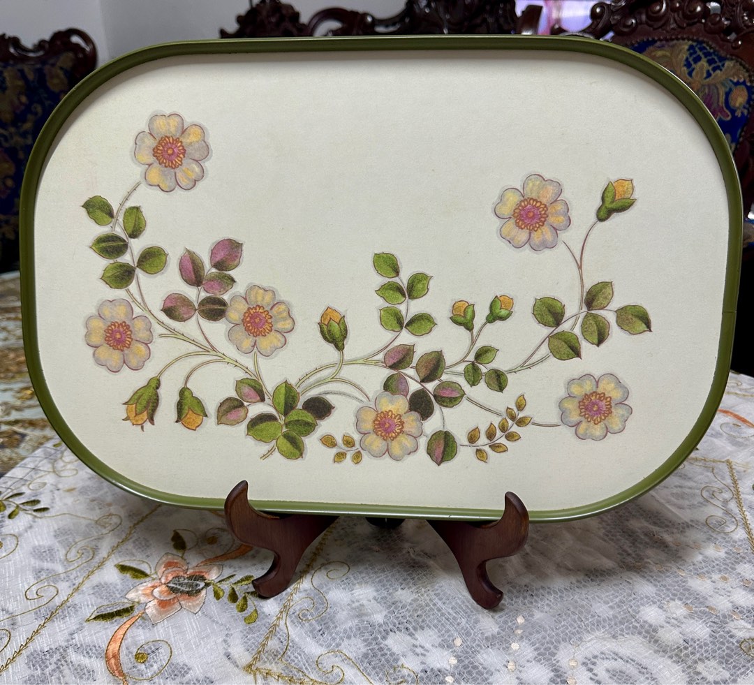 Vintage St Michael Autumn Leaves Melamine Large Serving Tray, Furniture ...