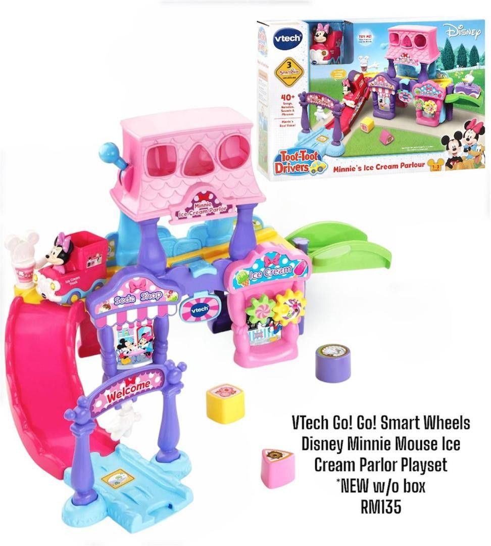 Vtech Go! Go ! Smart Wheels Minnie Mouse Ice Cream Parlor Playset ...