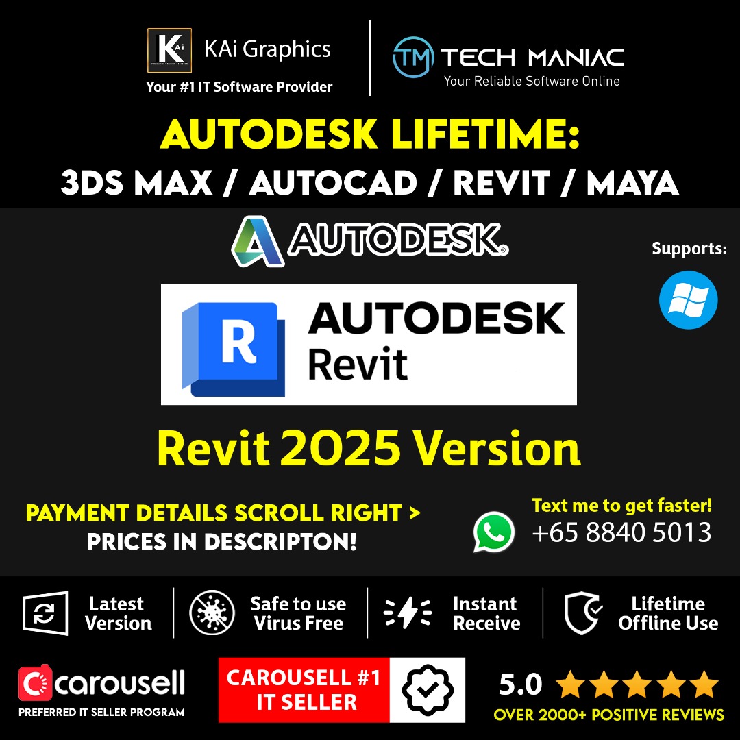 2025 Autodesk Full Suite: Revit Subscription Genuine Software [1 - 3 ...