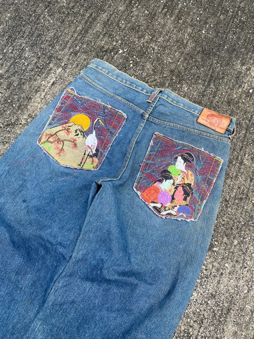 [36] RMC Red Monkey Japanese Jeans Baggy, Men's Fashion, Bottoms, Jeans ...