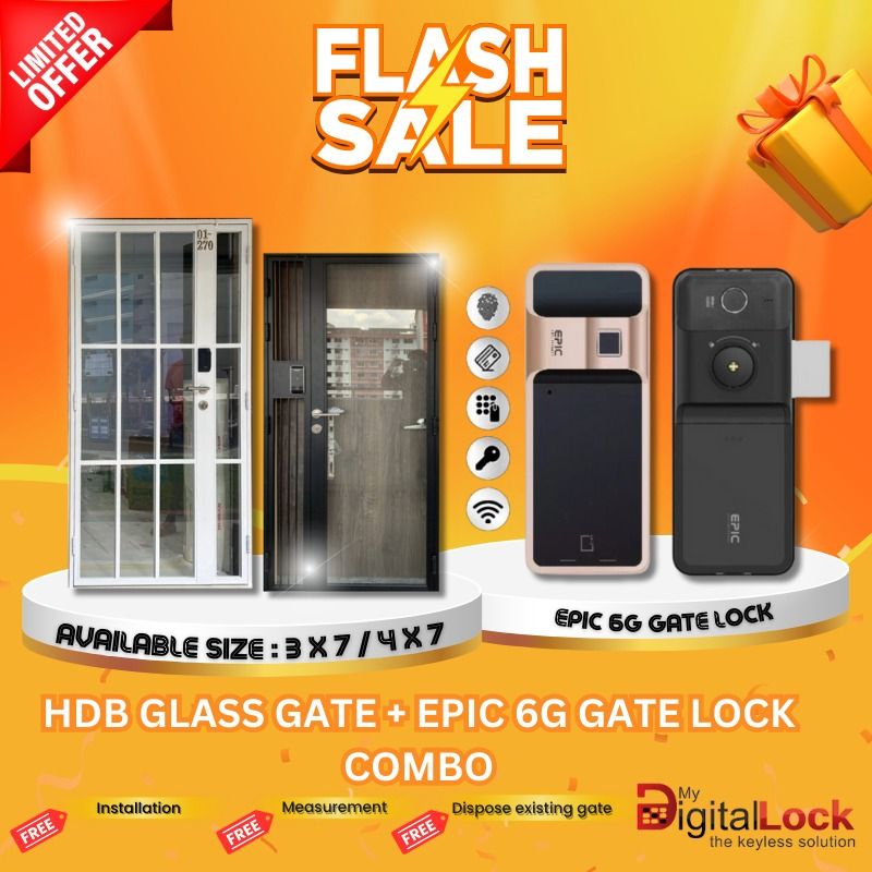 [ Limited Offer ] HDB Glass Gate Premium Bundle Deal with Epic Gate ...