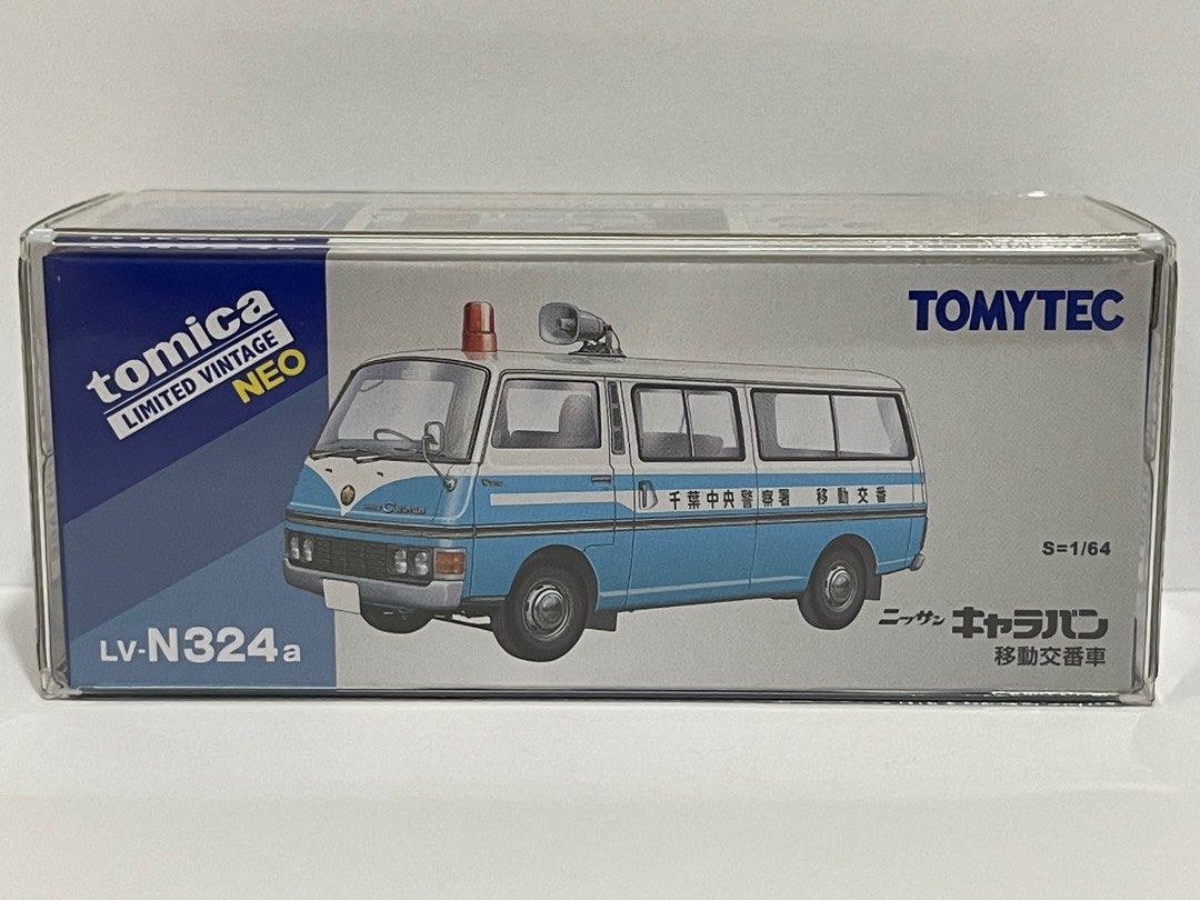 絕版 Takara Tomy Tomica Limited Vintage Neo Tomytec LV-N324a Nissan Caravan Mobile Police Box Car ...