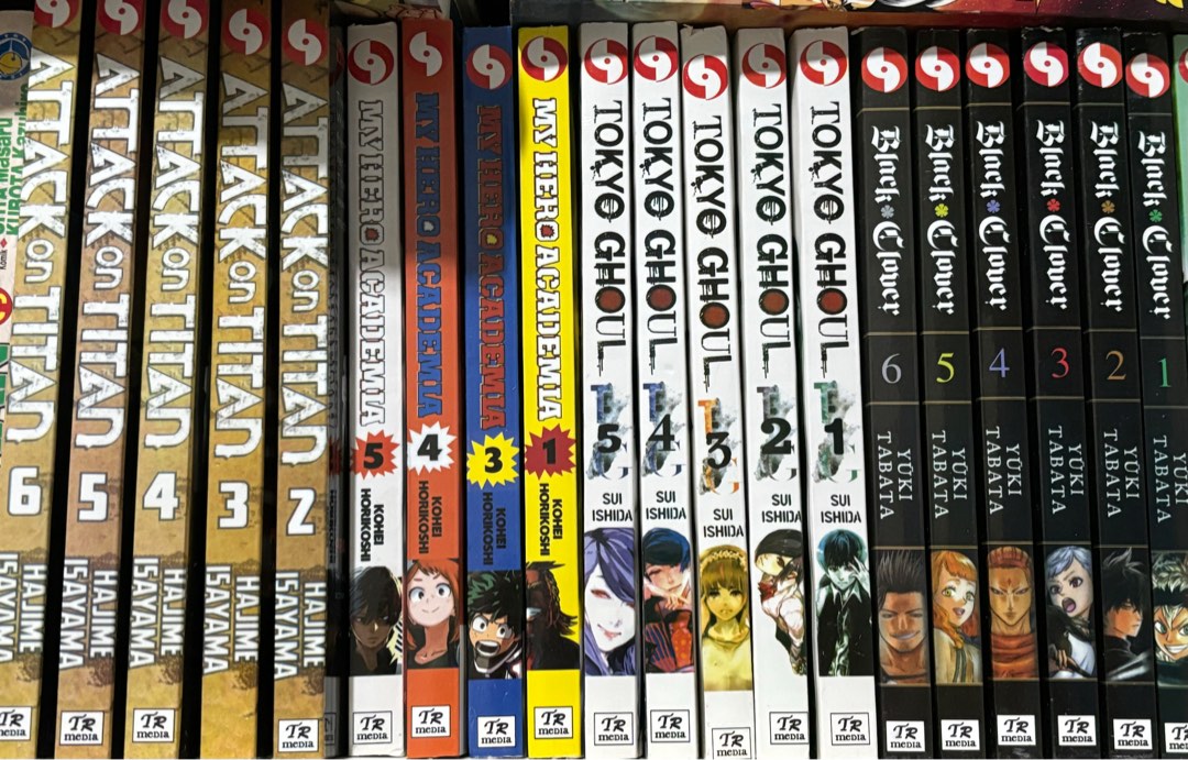 attack on titan, mha, tokyo ghoul, black clover, Hobbies & Toys, Books ...