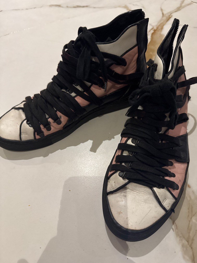 Authentic Raf Simons High Top Leather Sneakers, Men's Fashion, Footwear ...