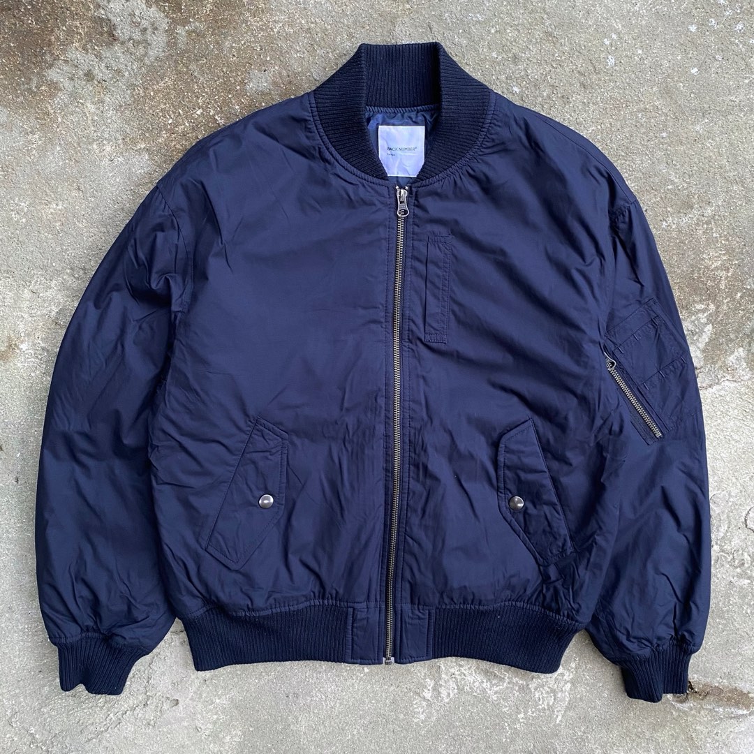 Back Number Japan MA-1 Flight Bomber Jacket Camo Lined, Men's Fashion ...