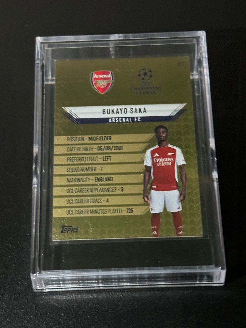 BUKAYO SAKA GOLD EDGE EDITION 2024/25 MATCH ATTAX, Hobbies & Toys, Toys ...