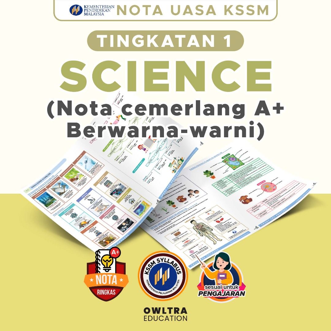 Buku Nota Science UASA Tingkatan 1 Nota A+ (Bab Penuh) PT3 Grafik ...