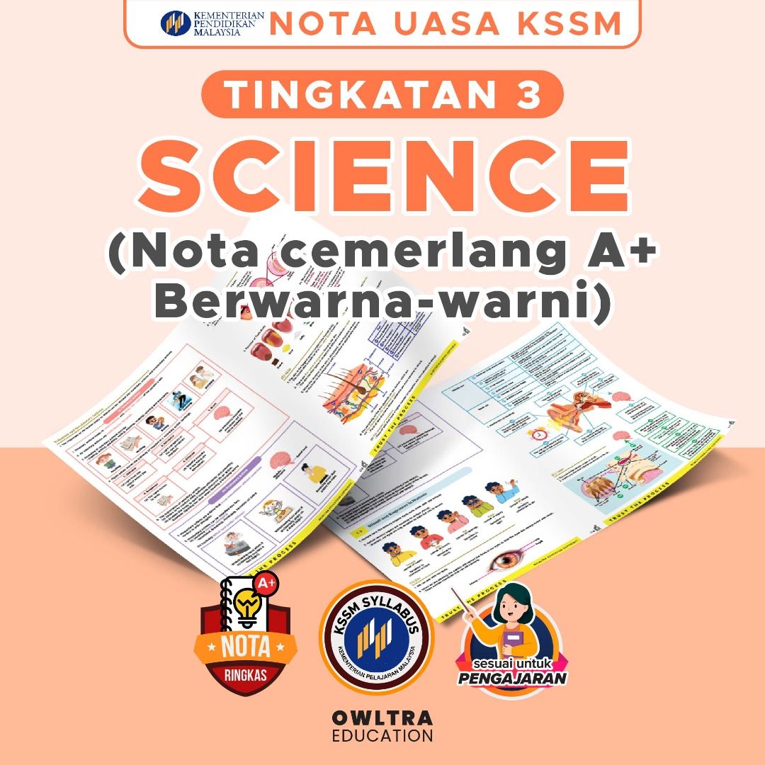 Buku Nota Science UASA Tingkatan 3 Nota A+ (Bab Penuh) PT3 Grafik ...