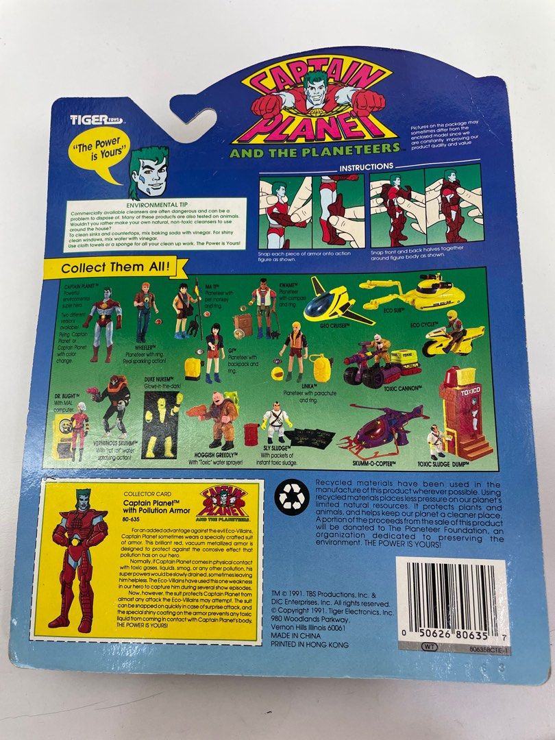 CAPTAIN PLANET AND THE PLANETEERS RARE vintage 1991, CAPTAIN PLANET ...
