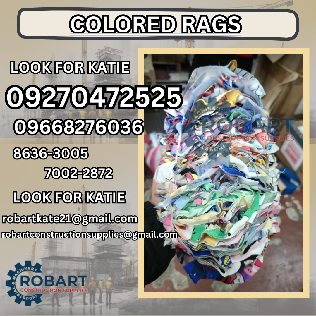 Colored Rags, Commercial & Industrial, Construction Tools & Equipment ...