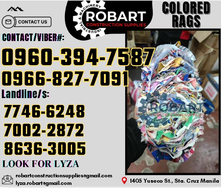 Colored Rags, Commercial & Industrial, Construction Tools & Equipment ...
