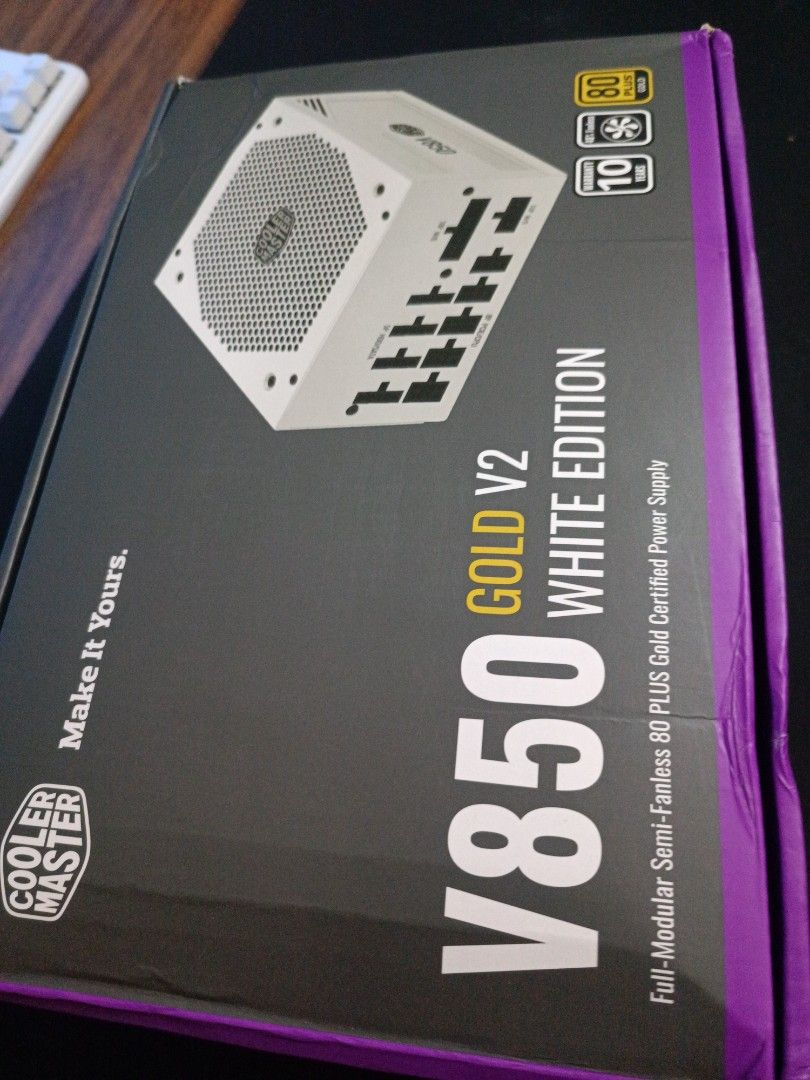 Cooler Master V850 Gold V2 White Edition 850w ( 80+ Gold )Full Modular ...