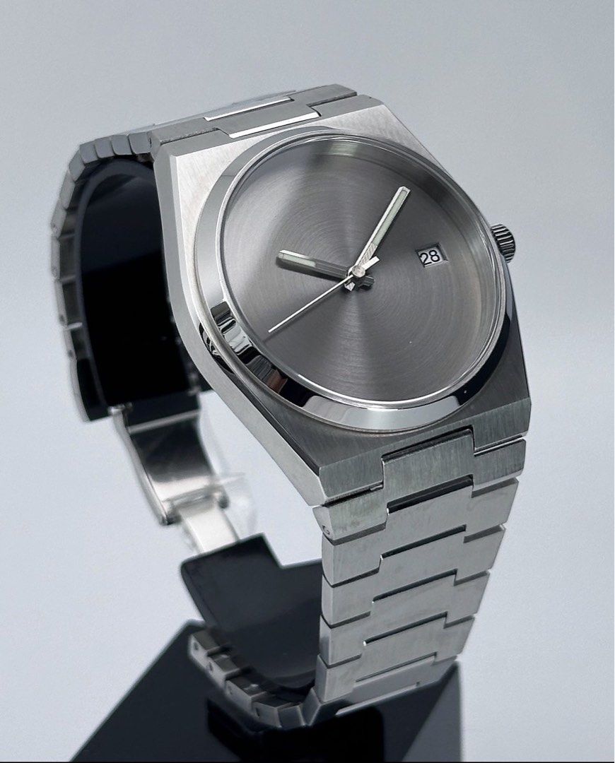 Custom Seiko Mod 40mm Silver Sterile PRX Automatic Watch, Men's Fashion ...