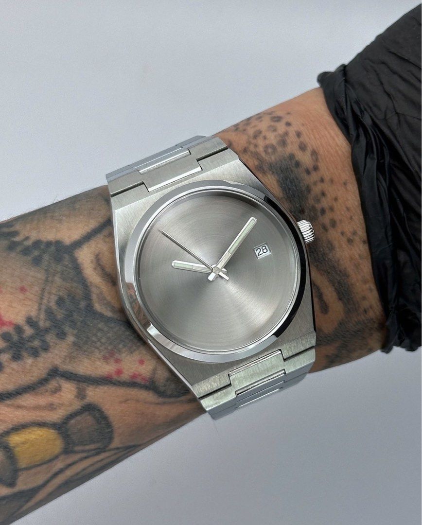 Custom Seiko Mod 40mm Silver Sterile PRX Automatic Watch, Men's Fashion ...