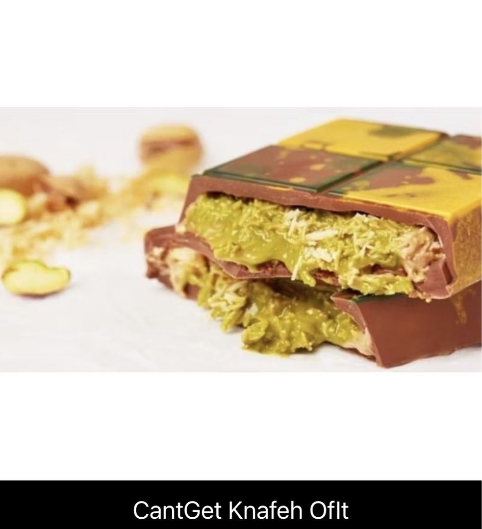 Dubai Viral Fix Knafeh chocolate bar, Food & Drinks, Gift Baskets ...