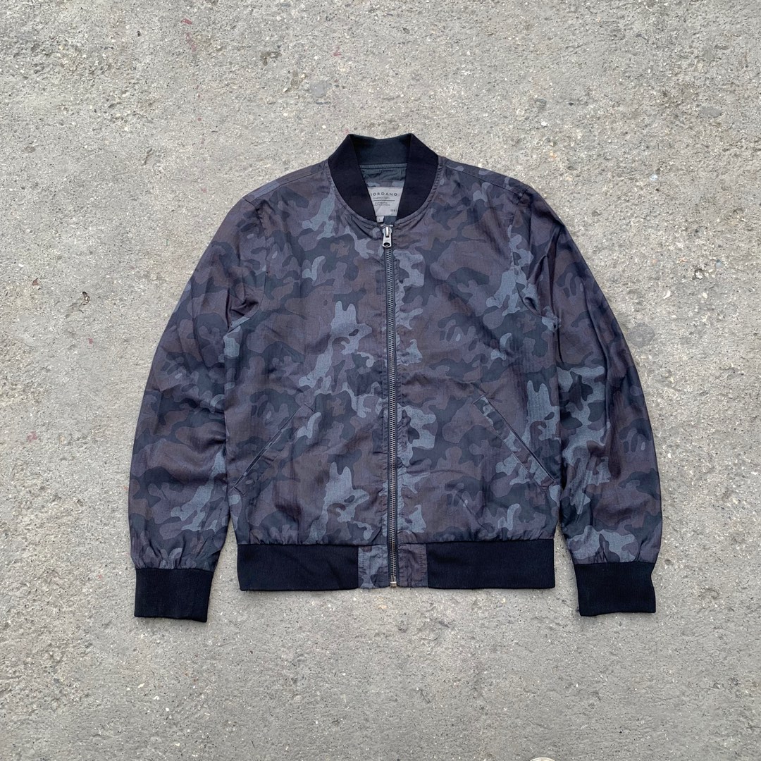 Giordano Camouflaged Bomber Jacket, Men's Fashion, Coats, Jackets and ...