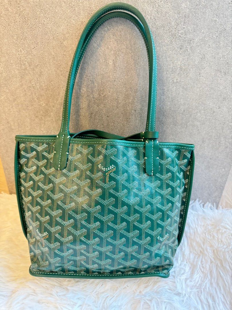 Goyard Mini Anjou Green, Luxury, Bags & Wallets on Carousell