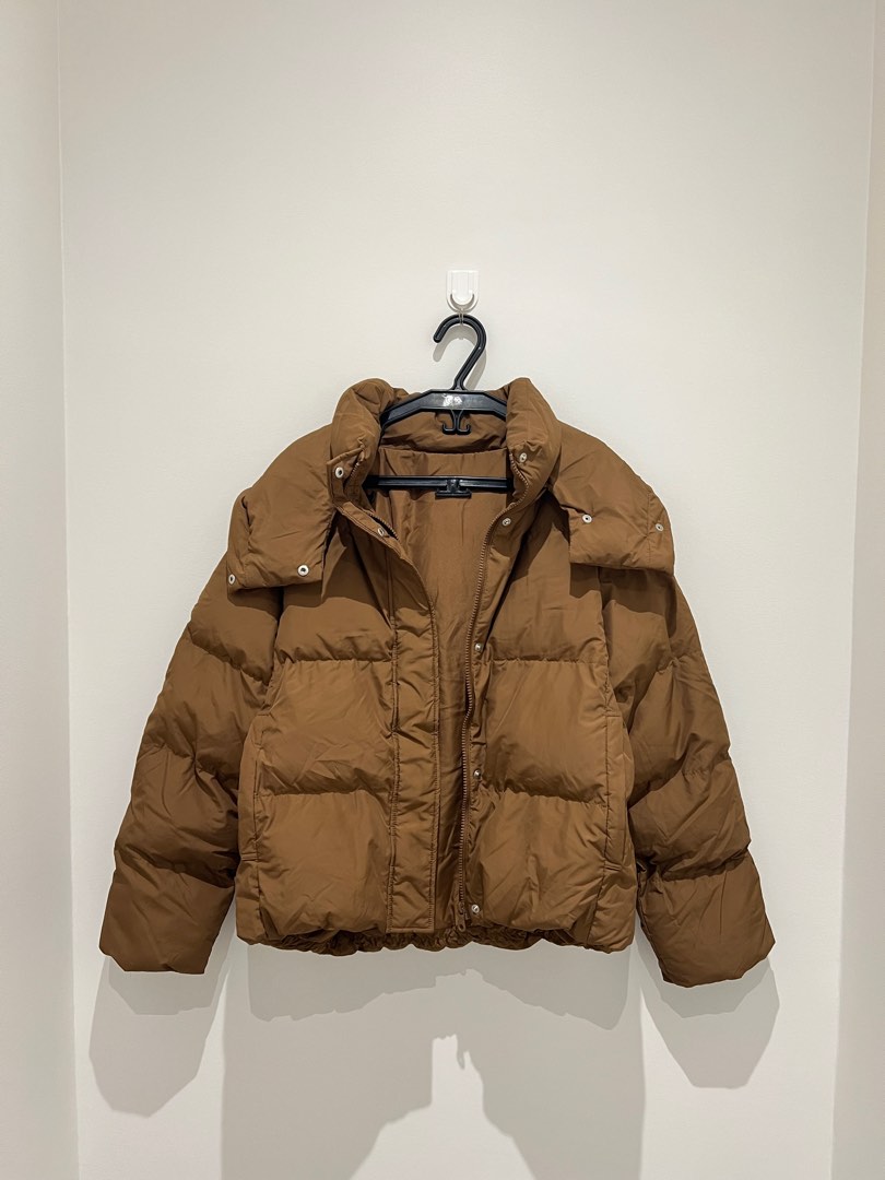 GU Uniqlo Brown Puffer Jacket, Women's Fashion, Coats, Jackets and ...