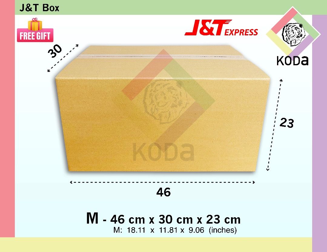 JT (Medium) Plain Shipping Corrugated Box Kraft Brown Christmas ...