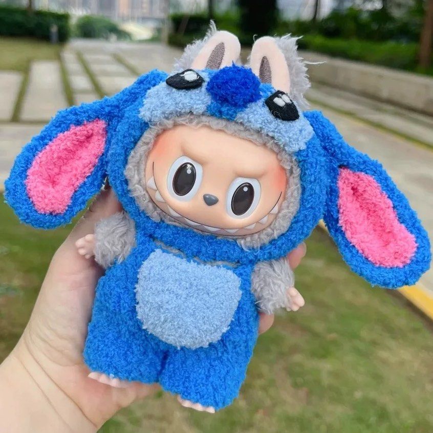 Labubu v1 with Stitch Clothing, Hobbies & Toys, Toys & Games on Carousell