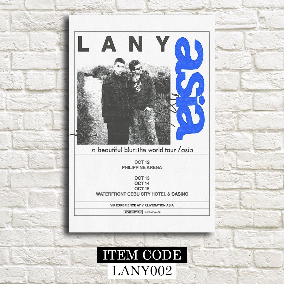 LANY Posters A Beautiful Bur gg bb xx Mama's Boy Malibu Nights Make Out ...