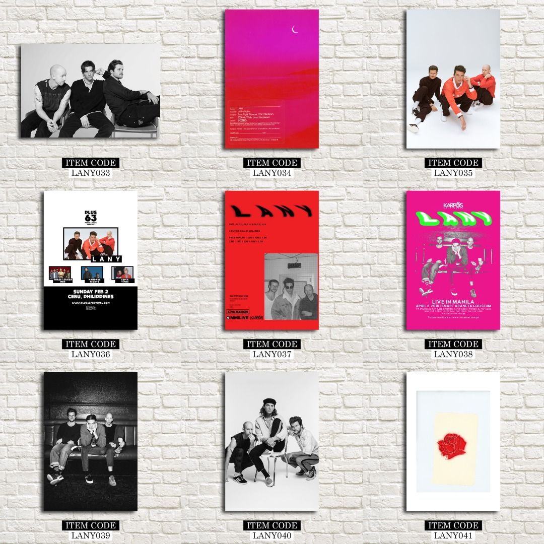 LANY Posters A Beautiful Blur gg bb xx Mama's Boy Malibu Nights Make ...