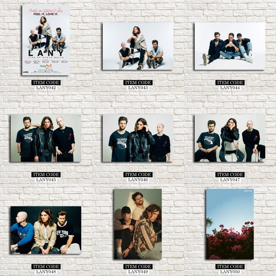 LANY Posters A Beautiful Bur gg bb xx Mama's Boy Malibu Nights Make Out ...