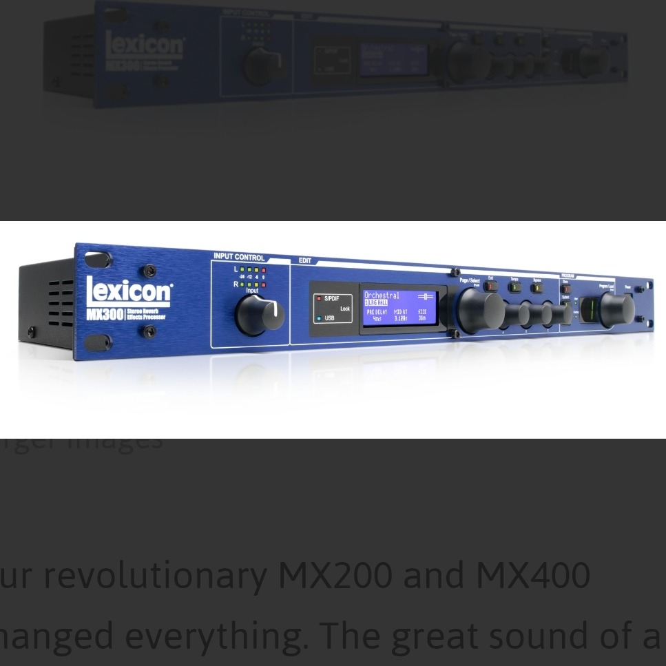 Lexicon MX300 Stereo Reverb Effect, 音響器材, 其他音響配件及設備 - Carousell
