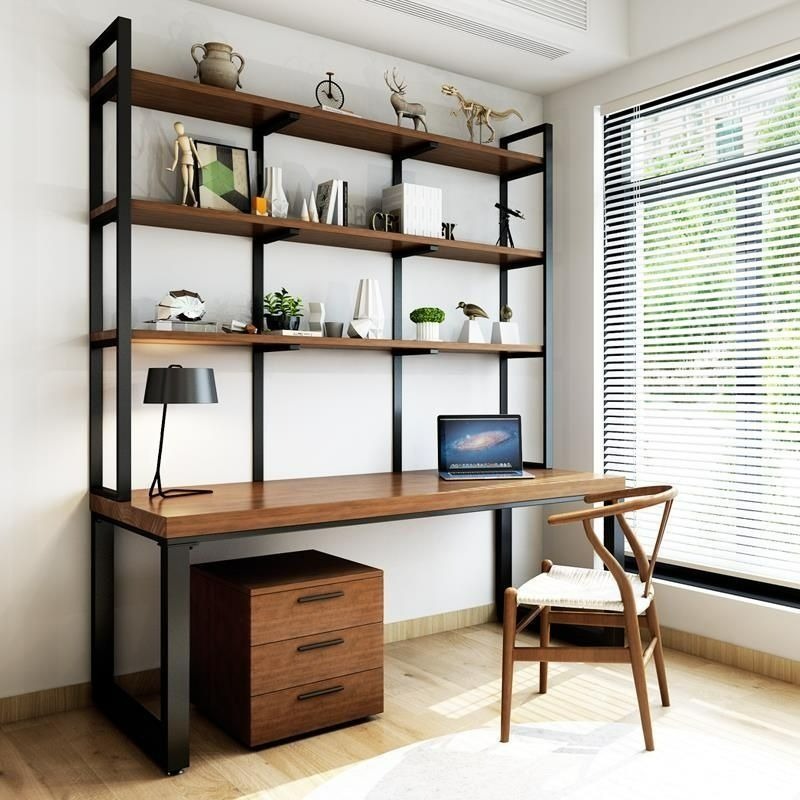 Loft desktop computer desk, solid wood double person household writing ...