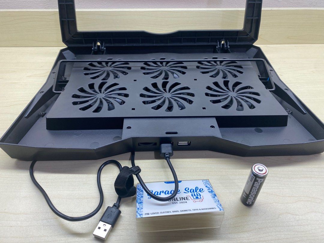 MC 6 High Speed Fan Notebook Cooler With LED Silent Adjustable Laptop ...