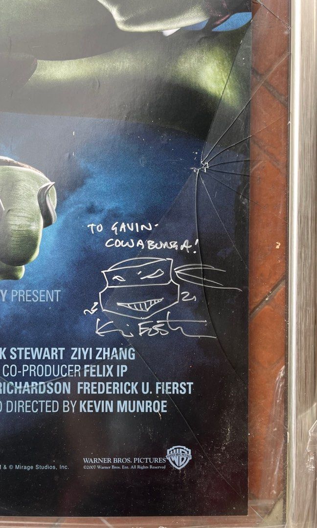 Original 2007 TMNT Movie Poster (Signed by Gavin Smith), Hobbies & Toys ...