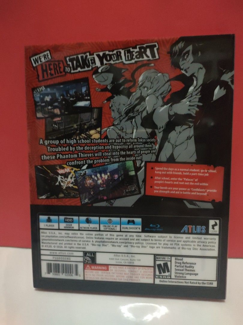 Persona 5 Metal Case Edition, Video Gaming, Video Games, PlayStation on ...