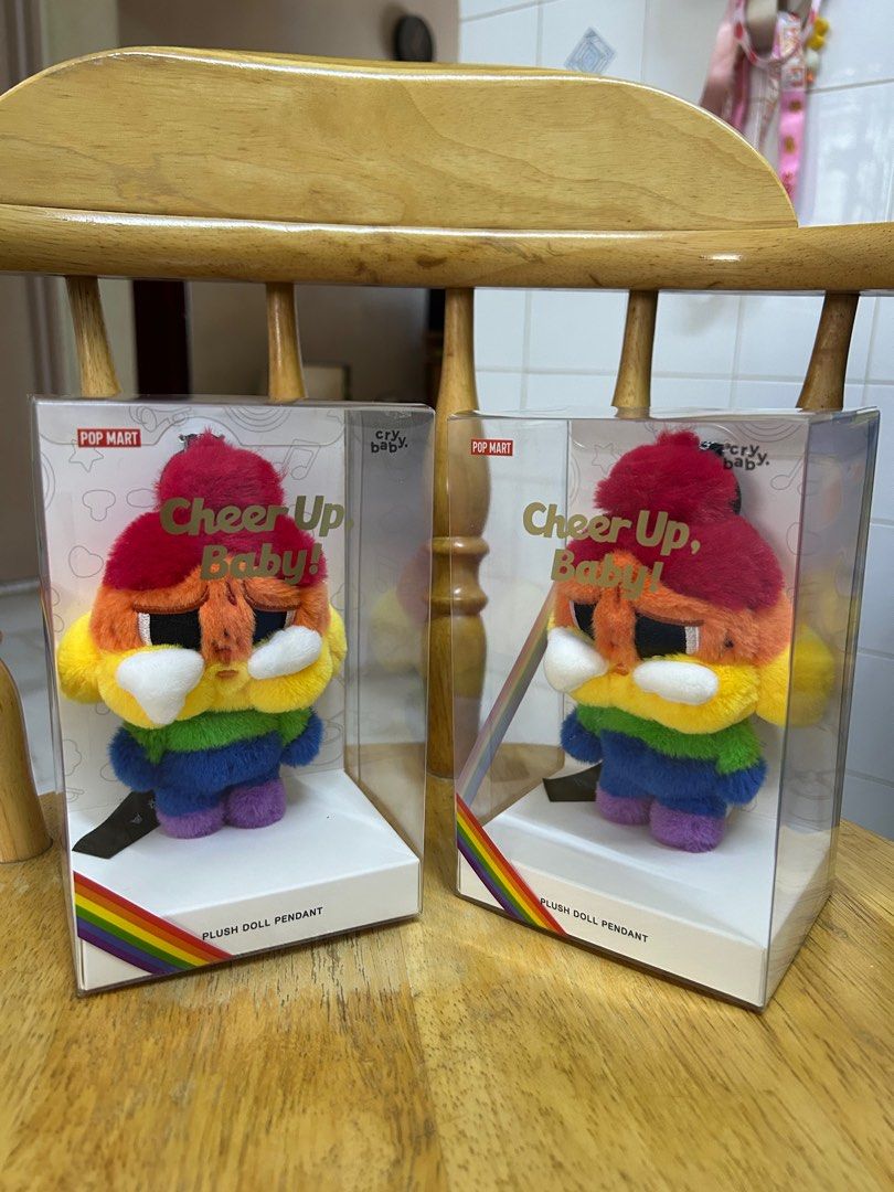Popmart crybaby cheer up baby plush doll pendant, Hobbies & Toys, Toys ...