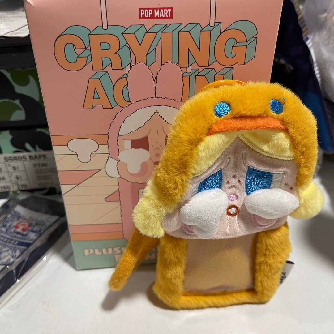 Popmart crying again duck you cardholder popmart yellow crybaby cry ...