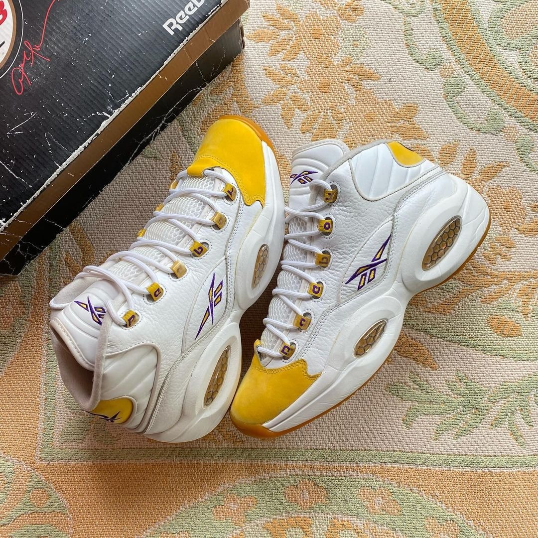 REEBOK QUESTION MID YELLOW TOE, Men's Fashion, Footwear, Sneakers on ...
