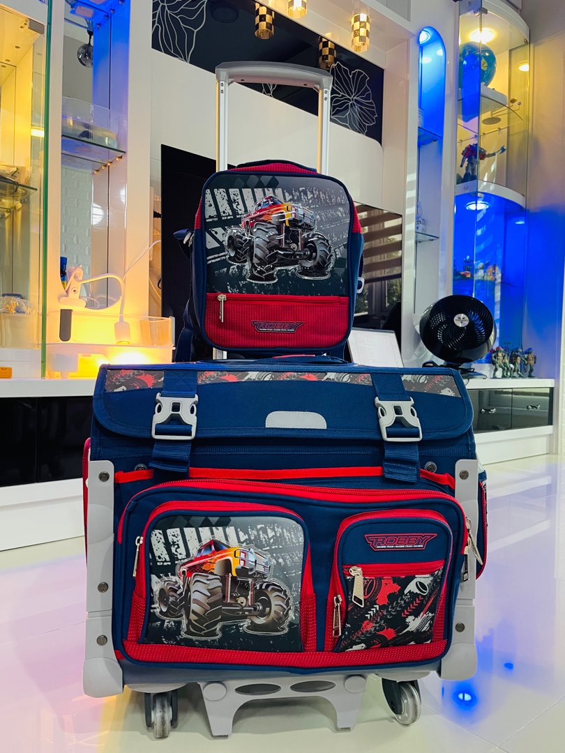 Robby Rabbit Monster Truck Large Box-Type Trolley Bag, Babies & Kids ...