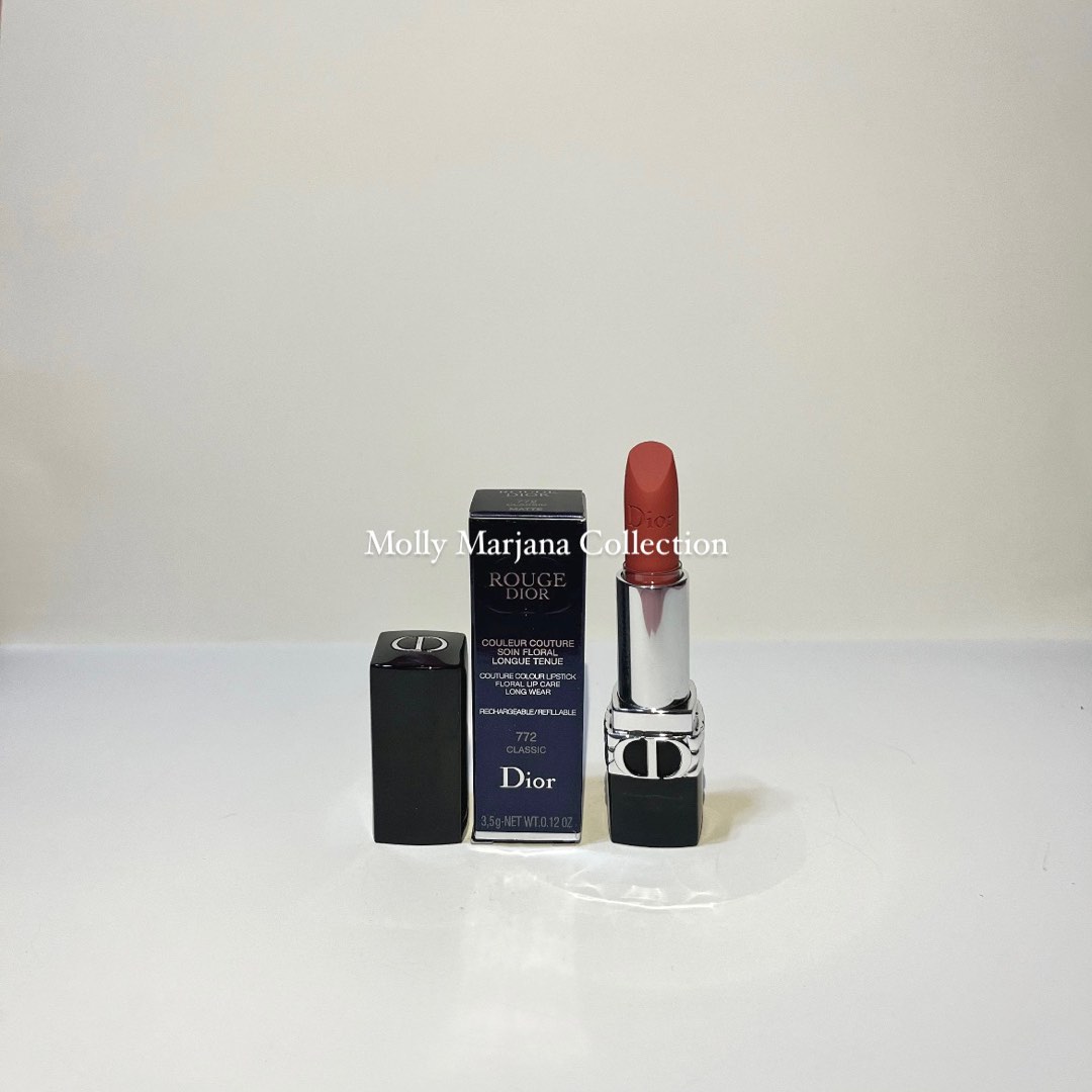 ROUGE DIOR SHADE 772 WITH BOX AND PAPER BAG (FULL SIZE 3.5g), Beauty ...