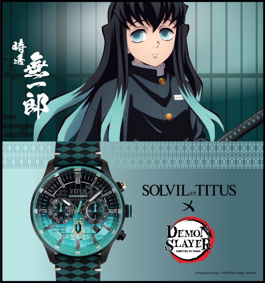 Solvil et Titus x Demon Slayer Muichiro Tokito Watch, Men's Fashion ...