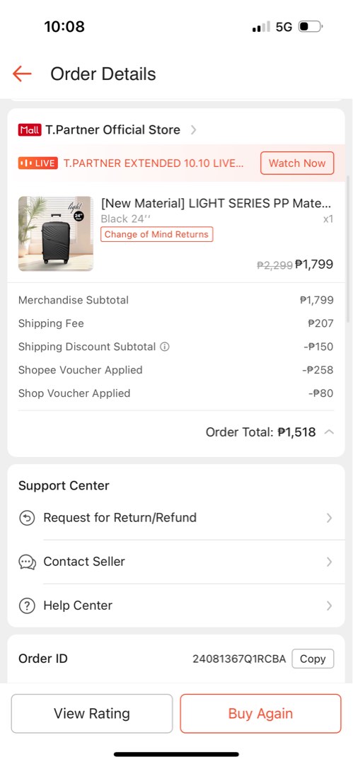 T. Partner Light Series Luggage "24, Everything Else, Others on Carousell