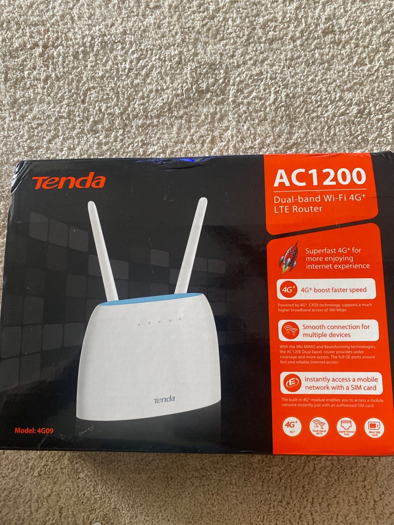 Tenda AC1200 Dual Band WiFi 4G+ LTE Router, Computers & Tech, Parts ...