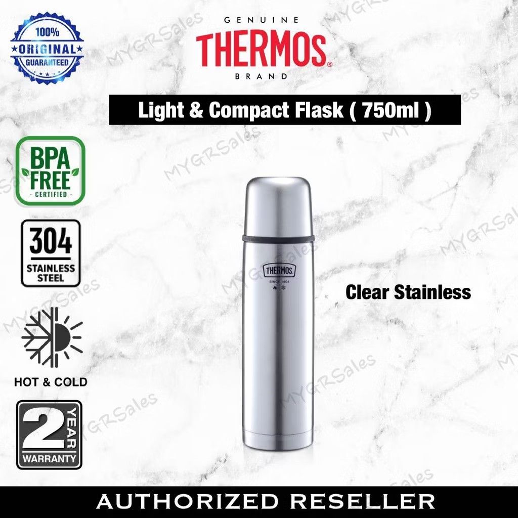 Thermos light&compact stainless steel thermal flash 750ml/1.0L original ...