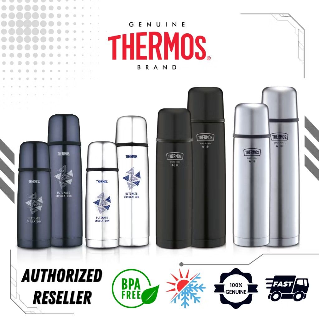 Thermos light&compact stainless steel thermal flash 750ml/1.0L original ...