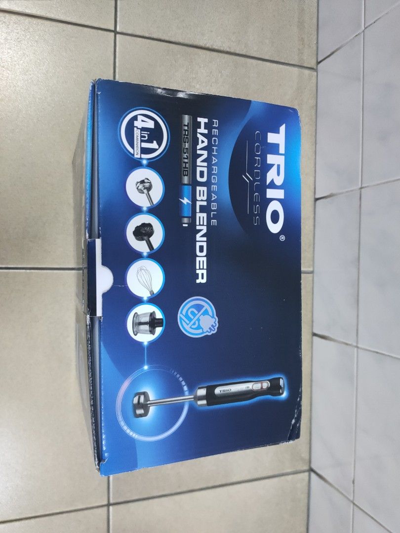 Trio Cordless Rechargeable Hand Blender With 4 In 1 Combination ...