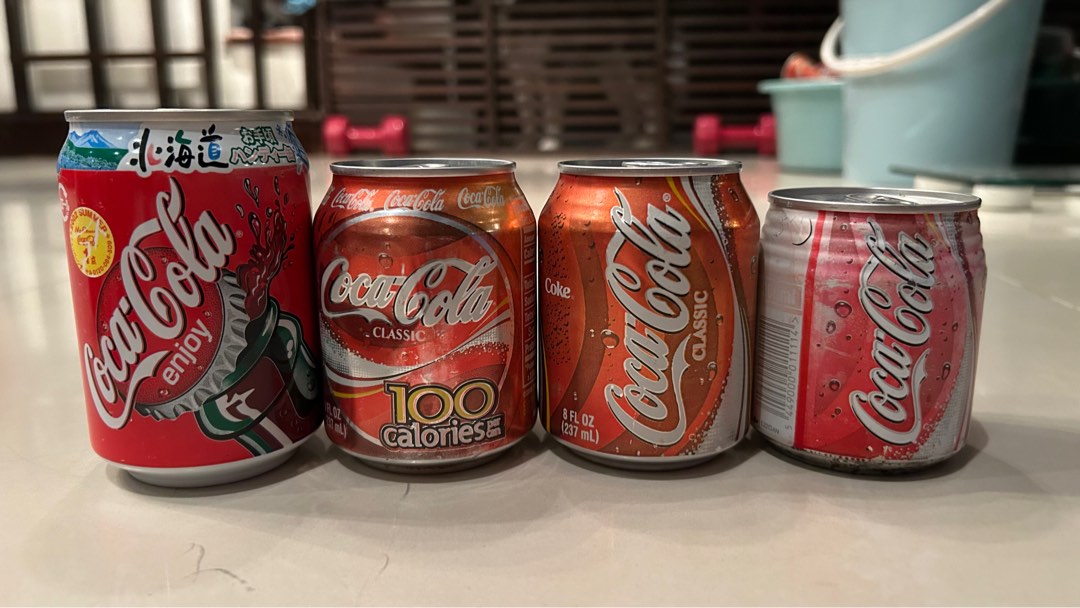 Vintage Coca-cola can collections, Food & Drinks, Beverages on Carousell