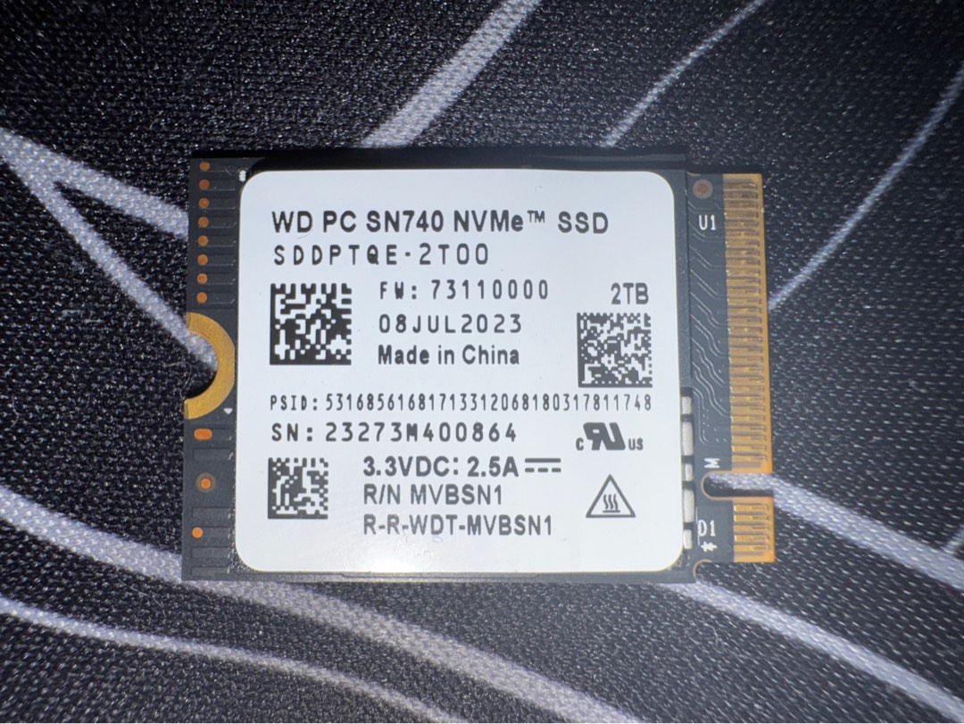 WD PC SN740 NVME SSD, Computers & Tech, Parts & Accessories, Hard Disks ...